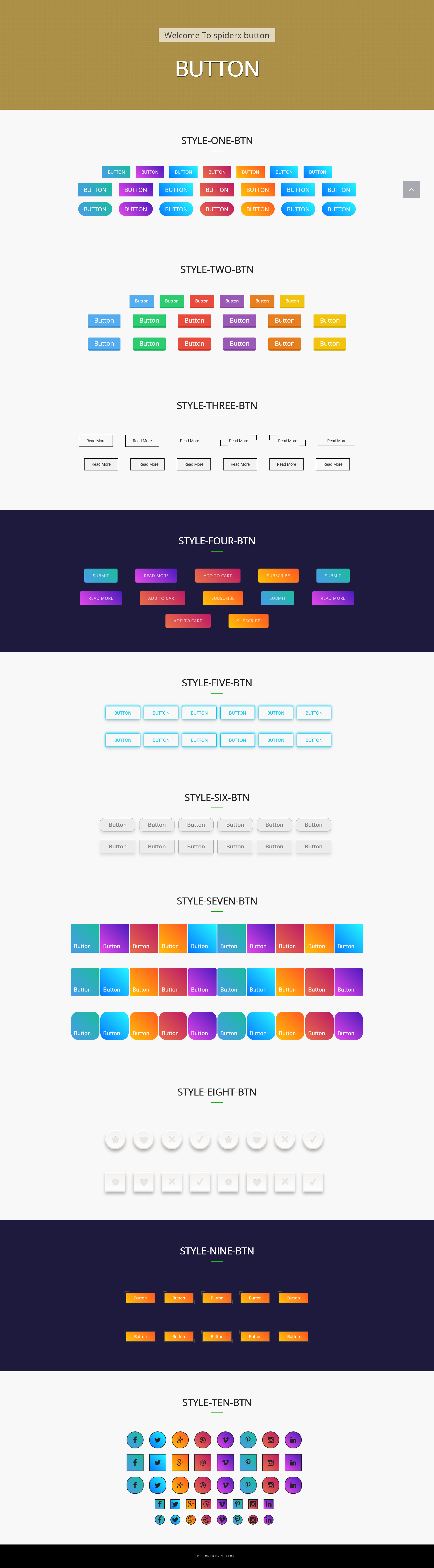 spiderx A Modern CSS3 Buttons Collection by Meteros | CodeCanyon