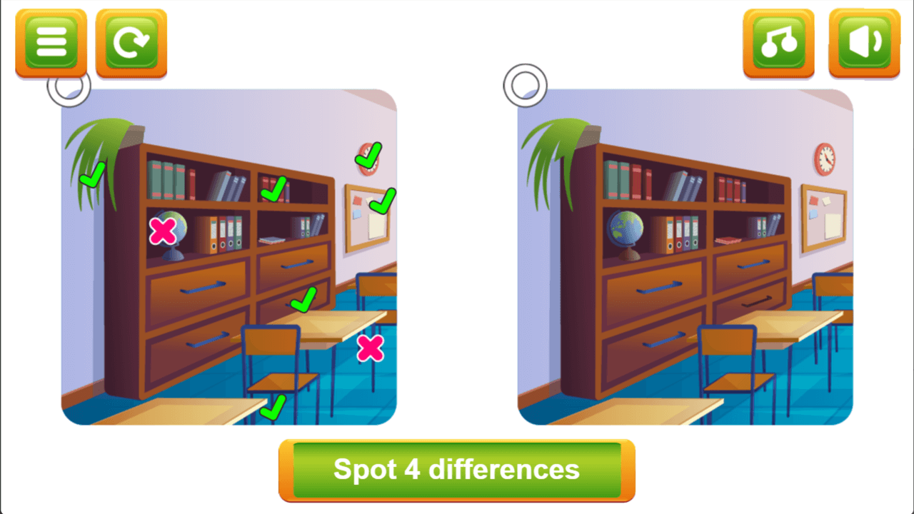 Spot the Difference - The School Mystery - HTML5 Game - Construct 3 by vinkid