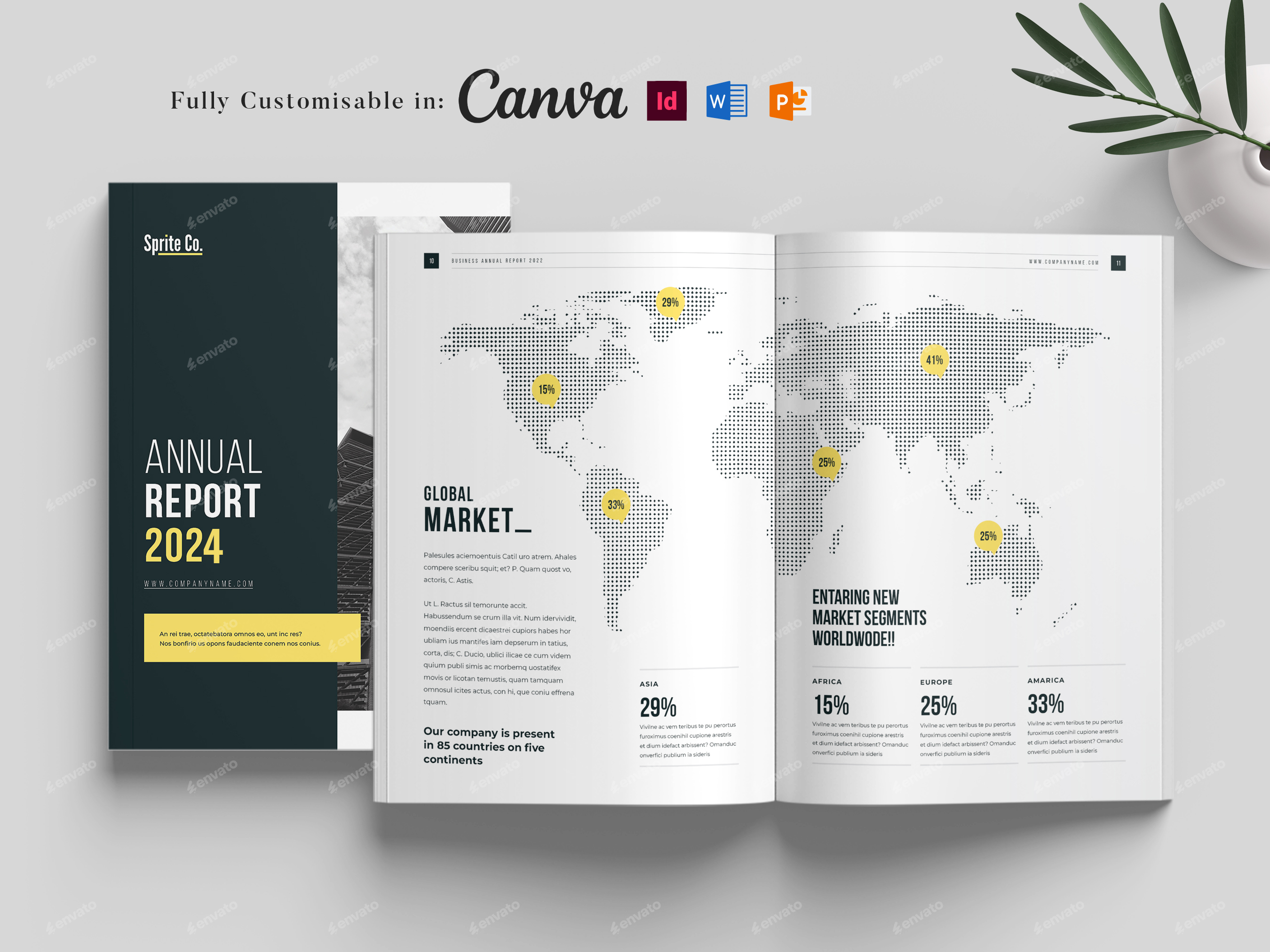 Annual Report Template | MS Word, Print Templates | GraphicRiver