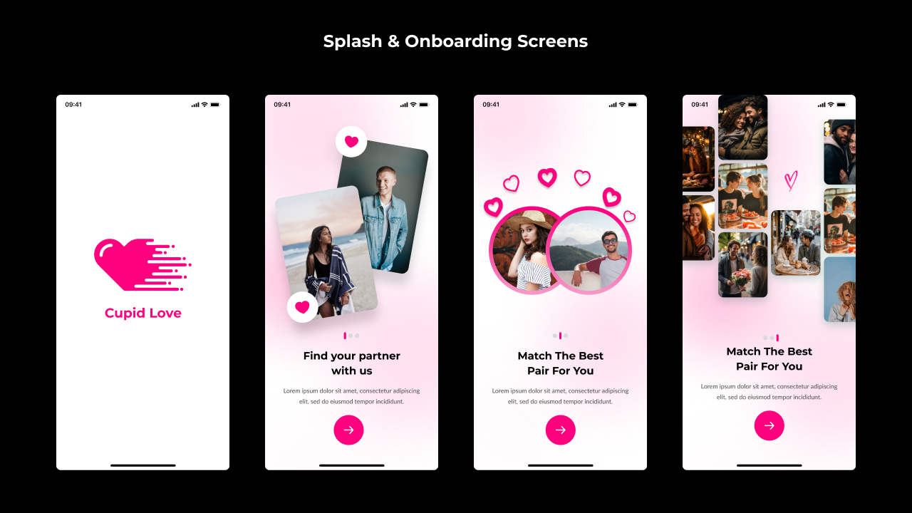 Cupid Love | Dating-Mobile App | Free Figma | IOS | Android by codeforge0