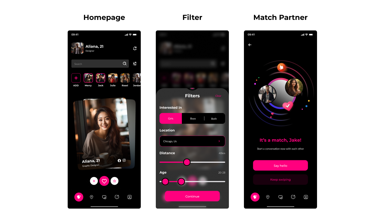 Cupid Love | Dating-Mobile App | Free Figma | IOS | Android by codeforge0