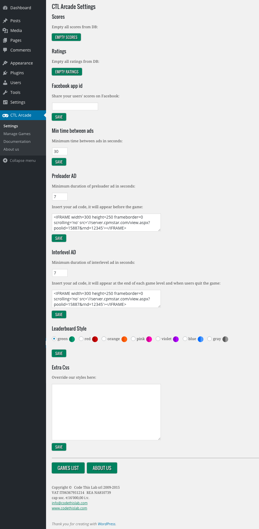 CTL Arcade - Wordpress Plugin by codethislab | CodeCanyon
