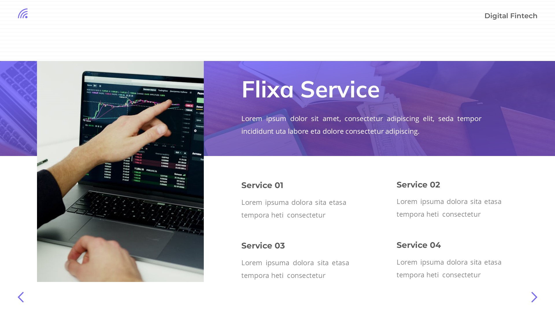 Flixa - Financial technology Google Slides template, Presentation Templates