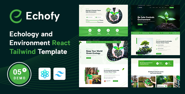 Echofy – Environment, Ecology & Solar Energy Animals React NextJS ...