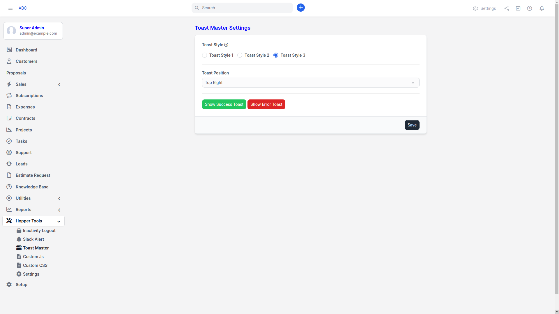 Hopper Tools - Utility Module for Perfex CRM by Hopperstack | CodeCanyon