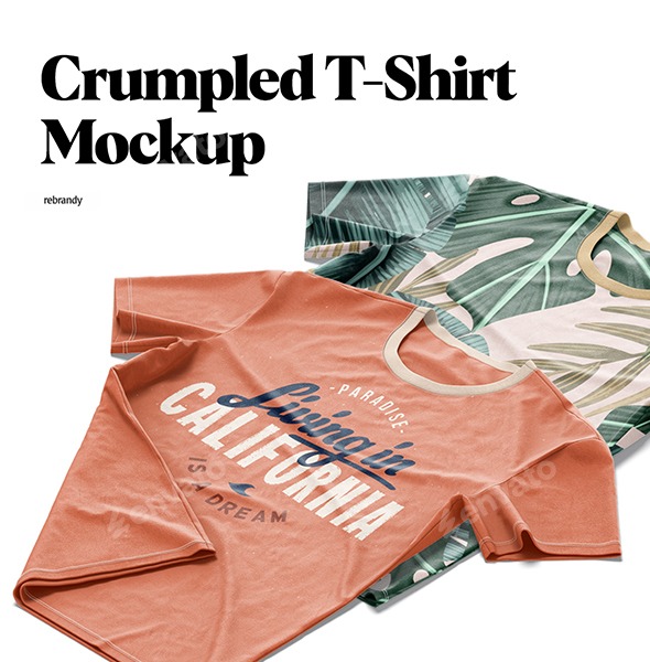 Crumpled T-shirt Mockup, Graphics | GraphicRiver
