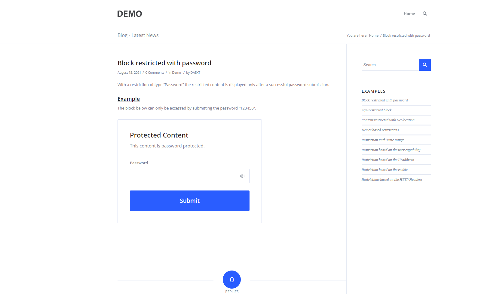 Restricted Blocks - Conditional Visibility Settings for the WordPress Block Editor by DAEXT