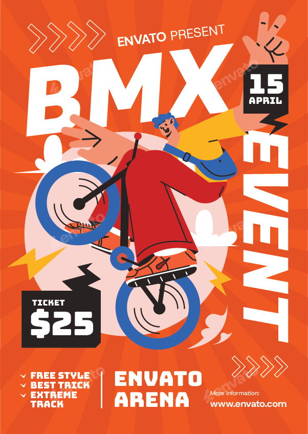 Bmx Event Flyer All Vector Image Included, Print Templates | GraphicRiver