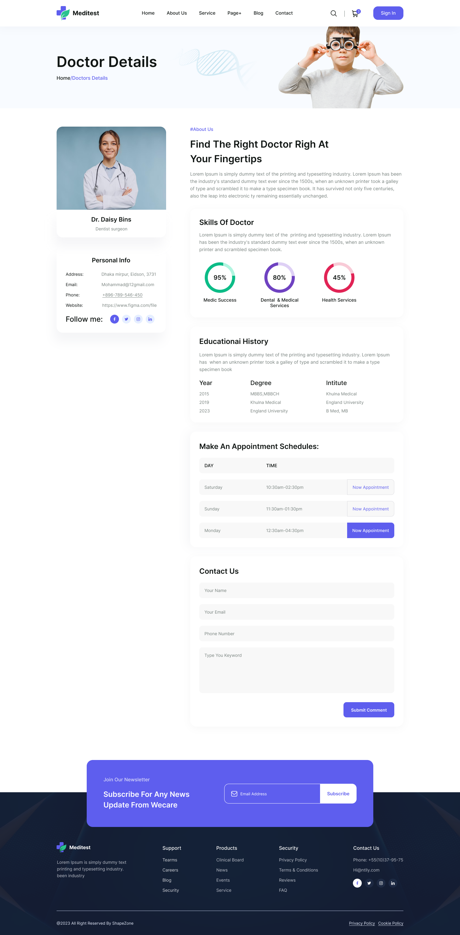 Meditest - Medical & Health Figma Template by Zodevs | ThemeForest