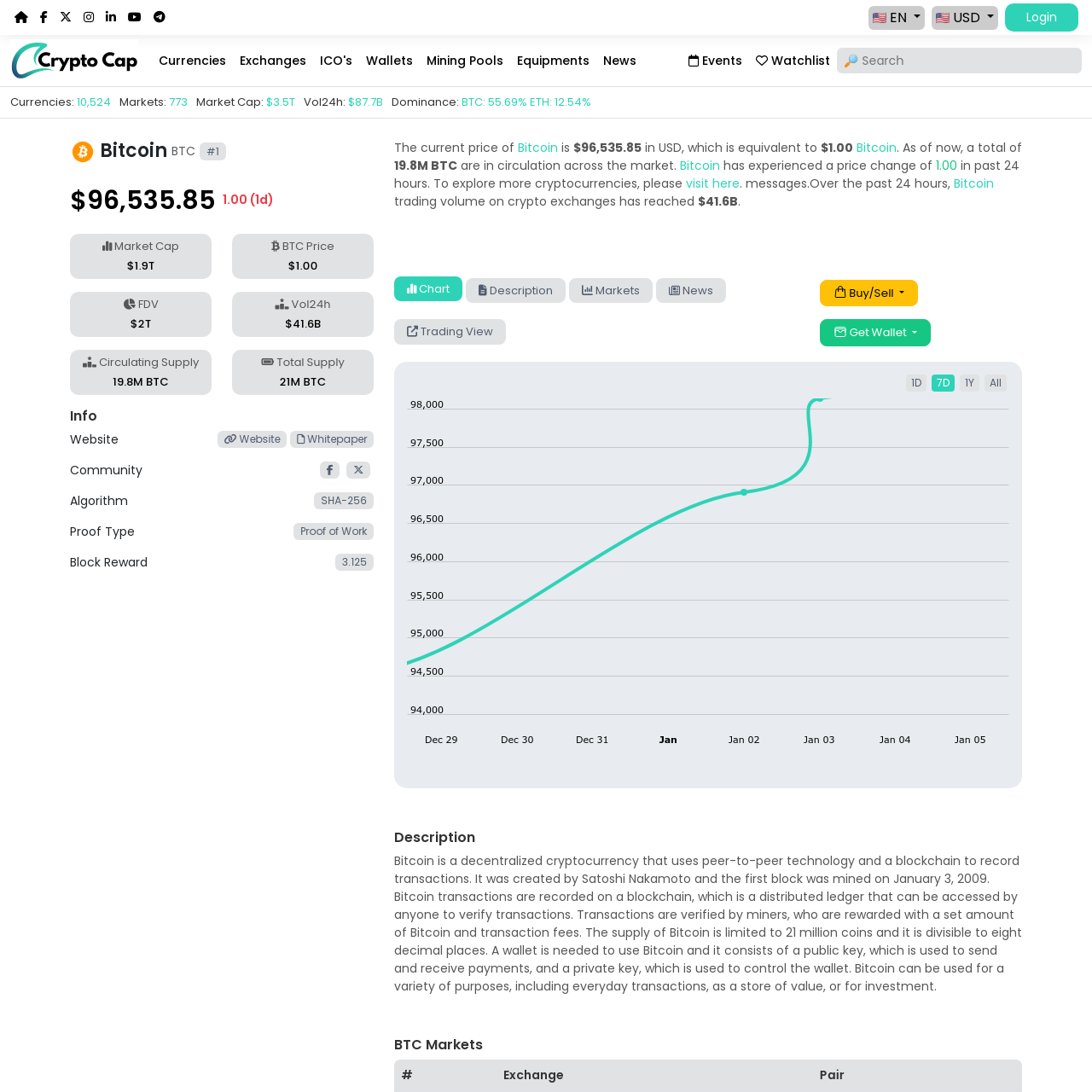 Advance Crypto Currency Tracker, Realtime Prices, Charts, Market Caps ...