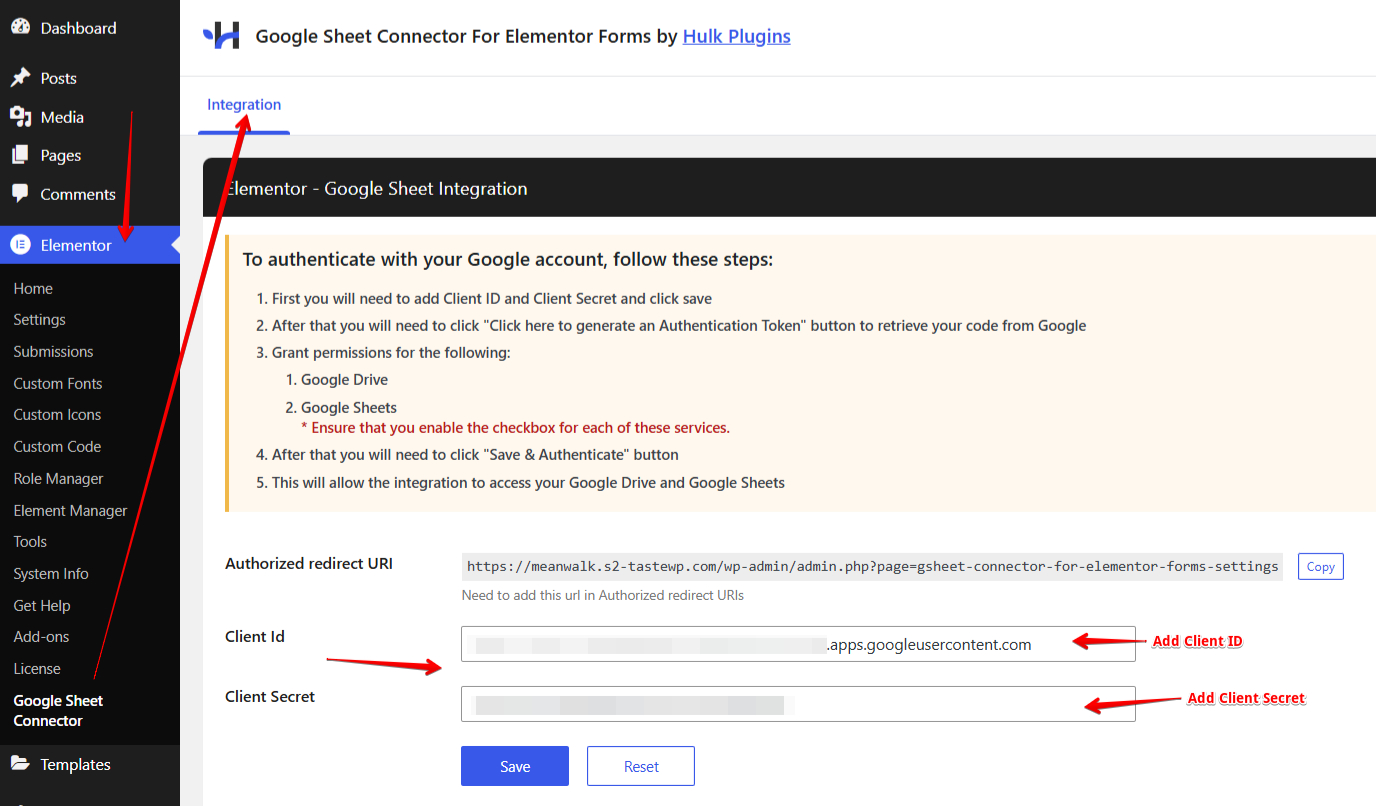 Google Sheet Connector For Elementor Forms by hulkplugins | CodeCanyon