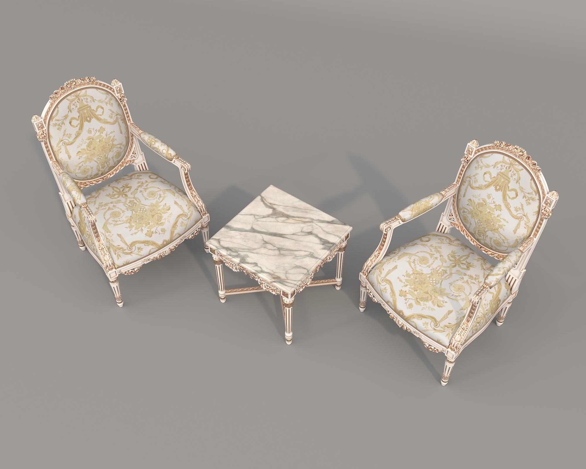 Classic European Style Coffee Table and Armchair 26 by nhattuankts