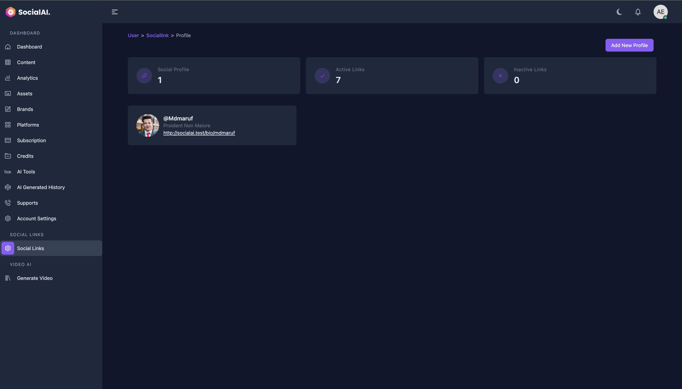 SocialLink - Biolink VCard Module For SocialAI by TheDevStation ...