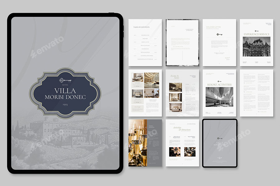 Digital Hotel Brochure Template, Print Templates | GraphicRiver