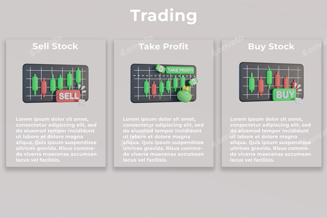 3D Trading Icon Set, Graphics | GraphicRiver