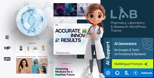 Lab - Pharmacy, Laboratory & Research WordPress Theme by axiomthemes