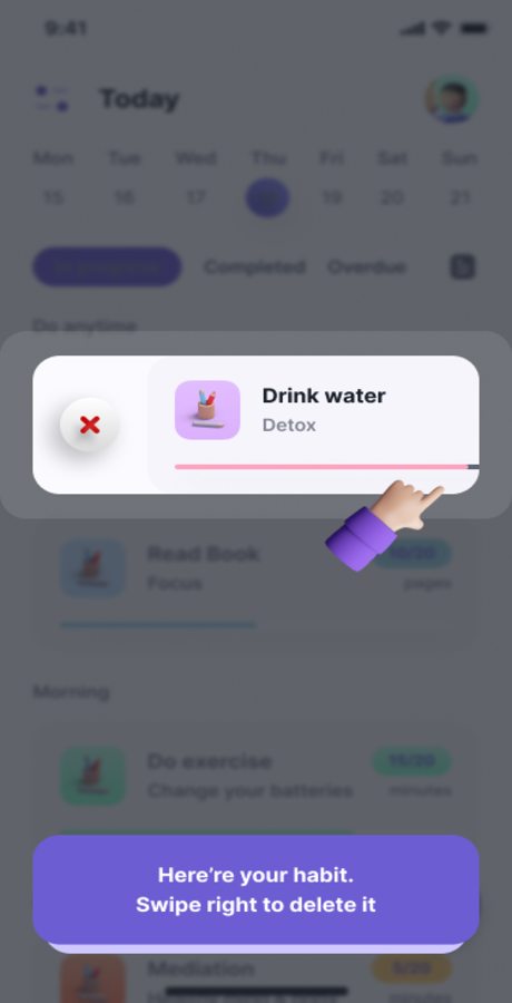 Habit Tracker App ANDROID + IOS + FIGMA + Sketch | UI Kit | ReactNative ...