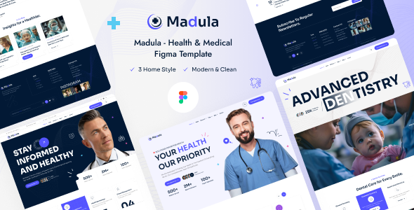 Madula - Health & Medical Figma Template by ThemeFleet | ThemeForest