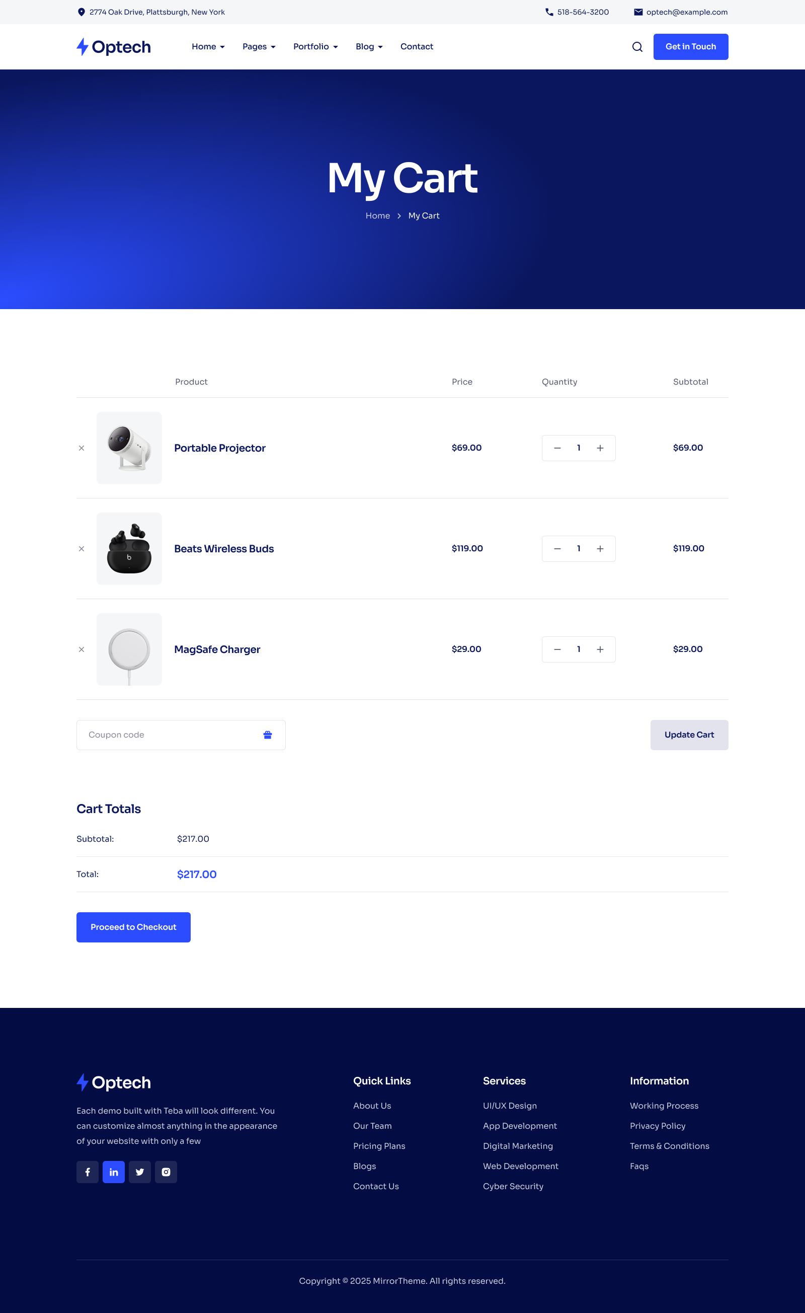 Optech - IT Solutions & Technology Figma Template by MirrorTheme ...