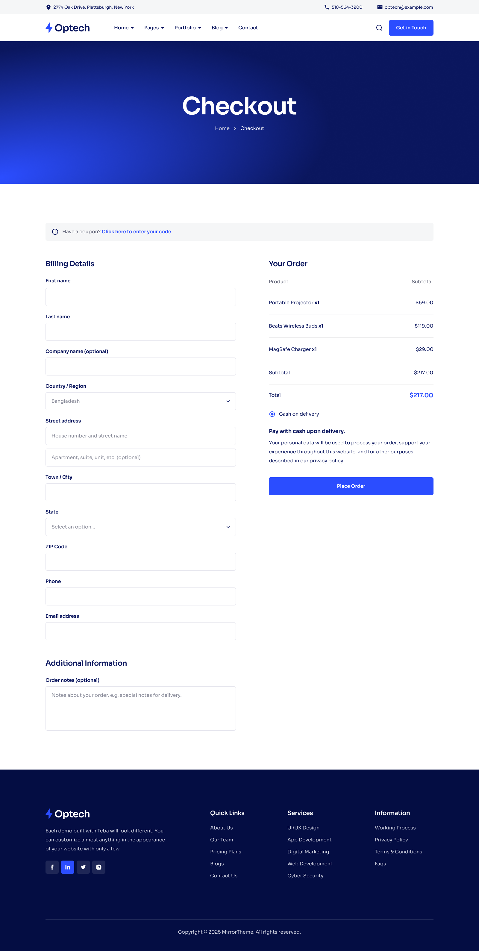 Optech - IT Solutions & Technology Figma Template by MirrorTheme ...