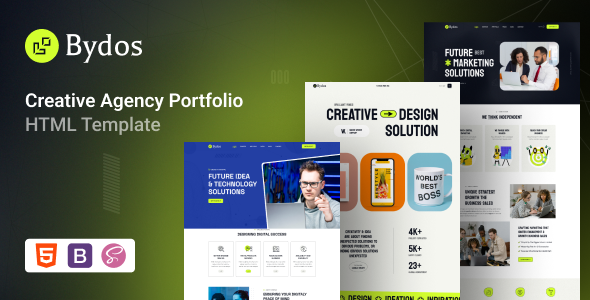 Bydos - Creative Agency Portfolio HTML Template by Theme-Junction | ThemeForest
