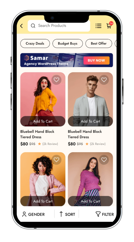 Pixio - React Native Expo Ecommerce Mobile App Template by DexignZone