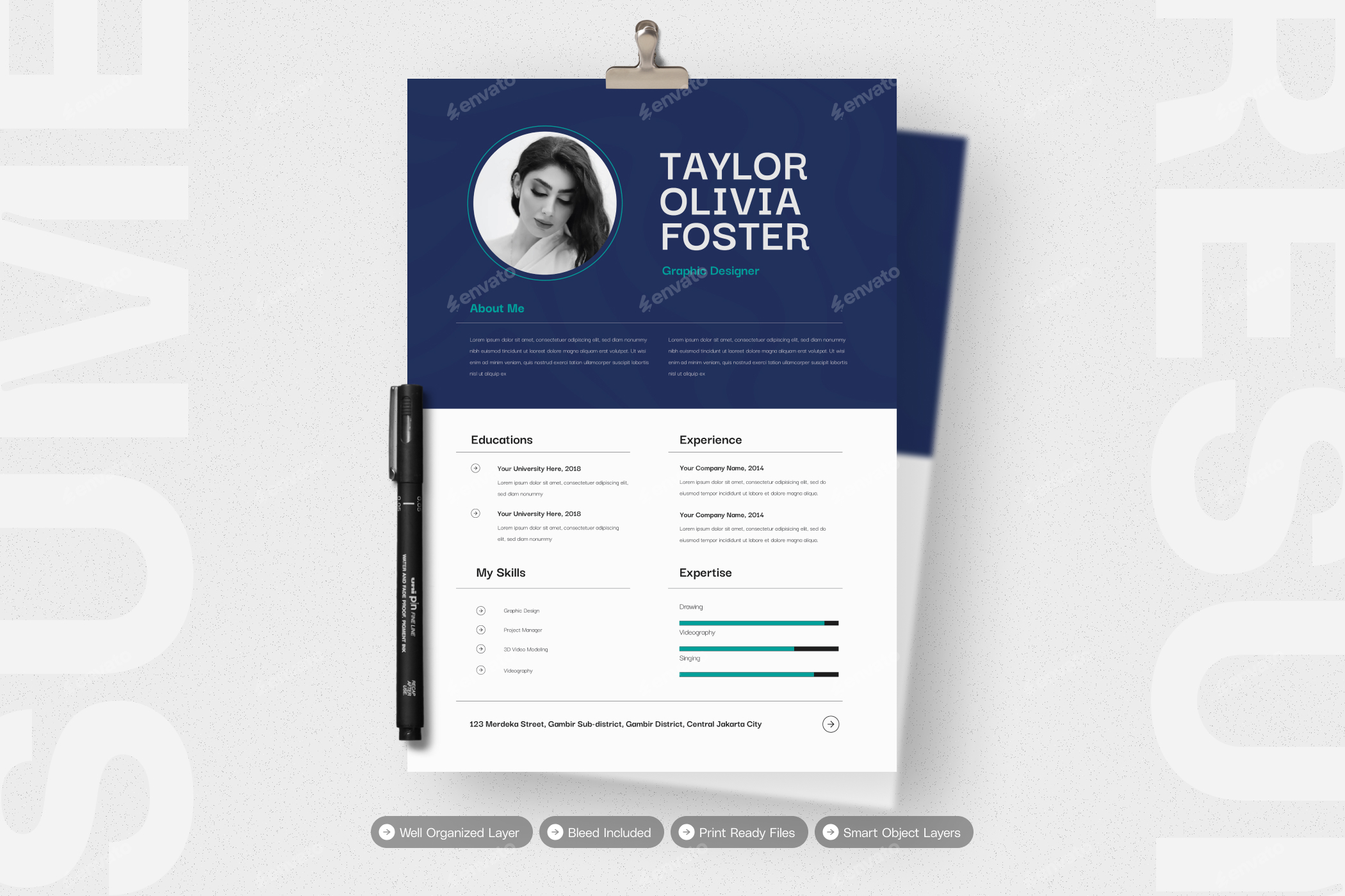 Blue Flow - Resume, Print Templates | GraphicRiver