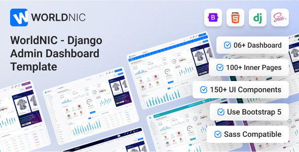 Worldnic - Django Admin Dashboard Bootstrap Template by dexignlabs