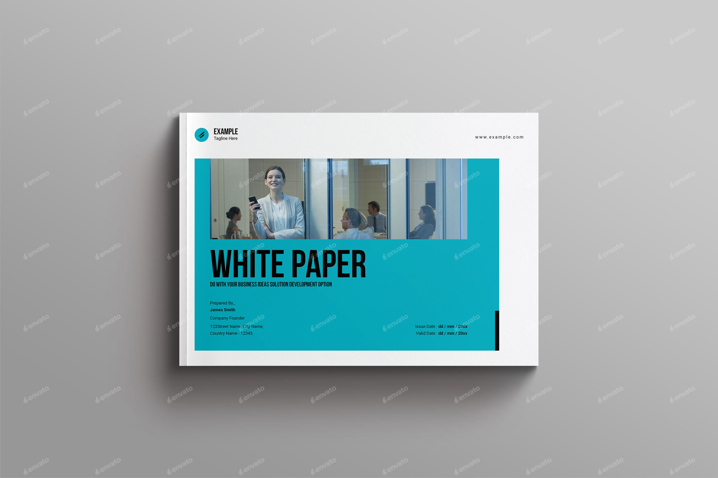 White Paper Template Landscape, Print Templates | GraphicRiver