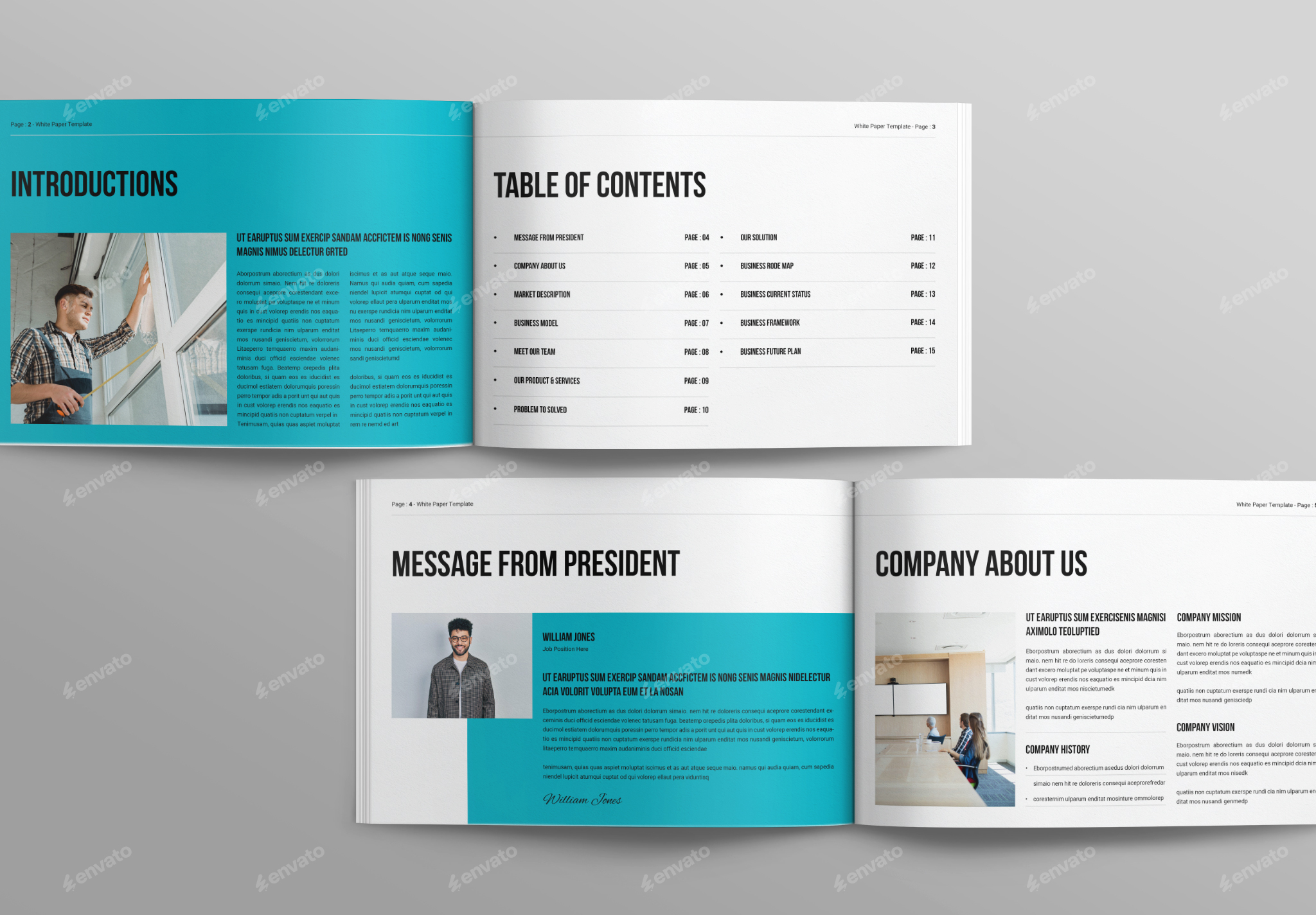 White Paper Template Landscape, Print Templates | GraphicRiver