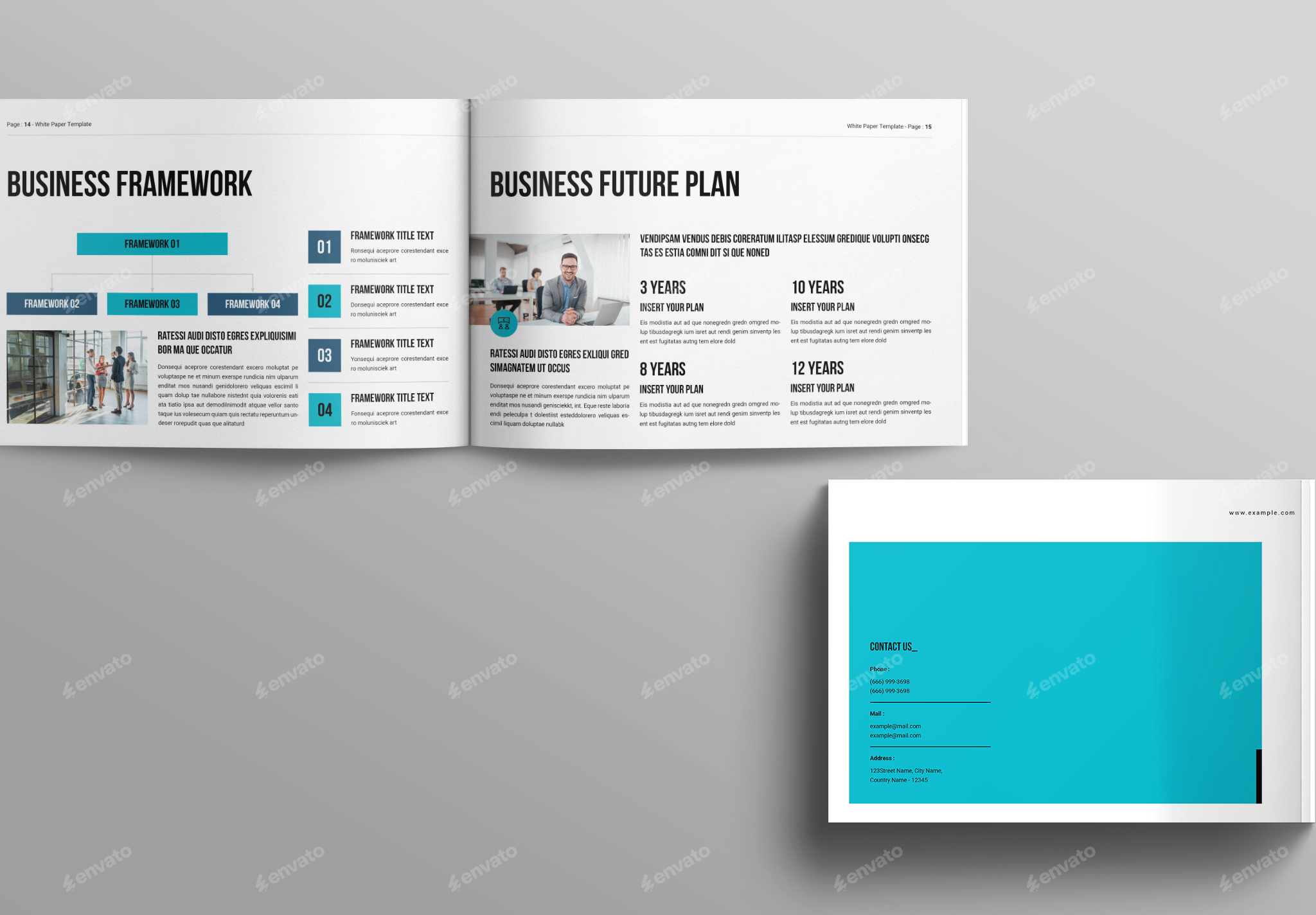 White Paper Template Landscape, Print Templates | GraphicRiver