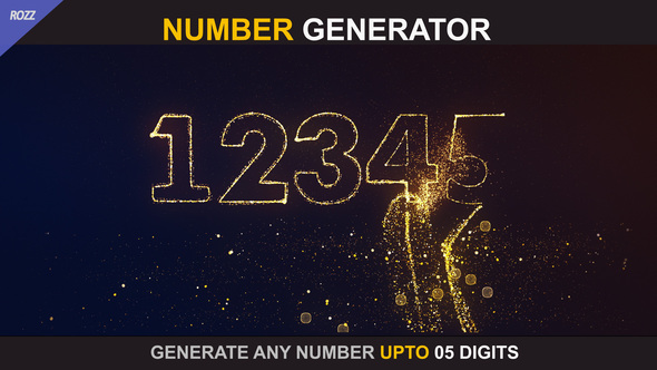 Number Generator Line Particle Dynamic Digits 2D, After Effects Project ...