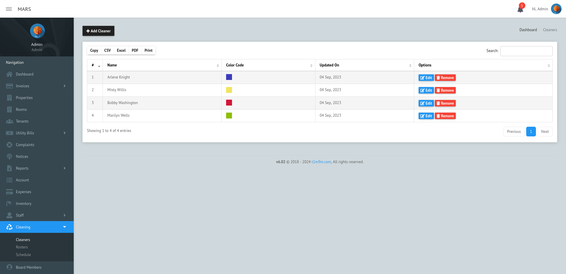 Mars - Room Management System by T1m9m | CodeCanyon