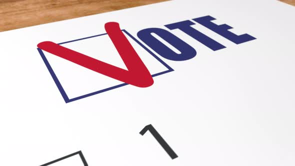 Ballot Voting in Elections and Blue Checkbox Vote 4k, Motion Graphics