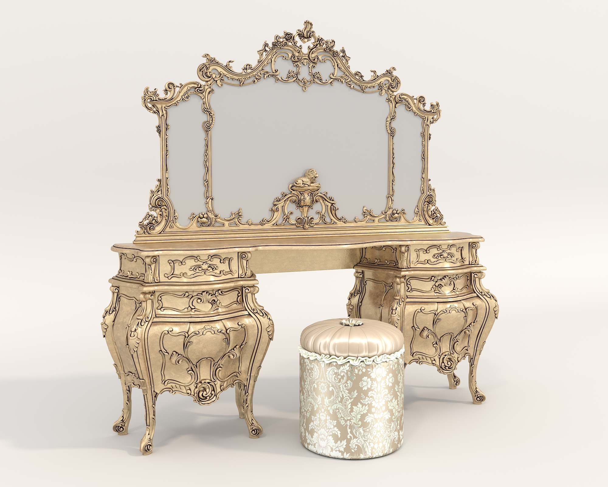 Classic European style Dressing Table 27 by nhattuankts | 3DOcean