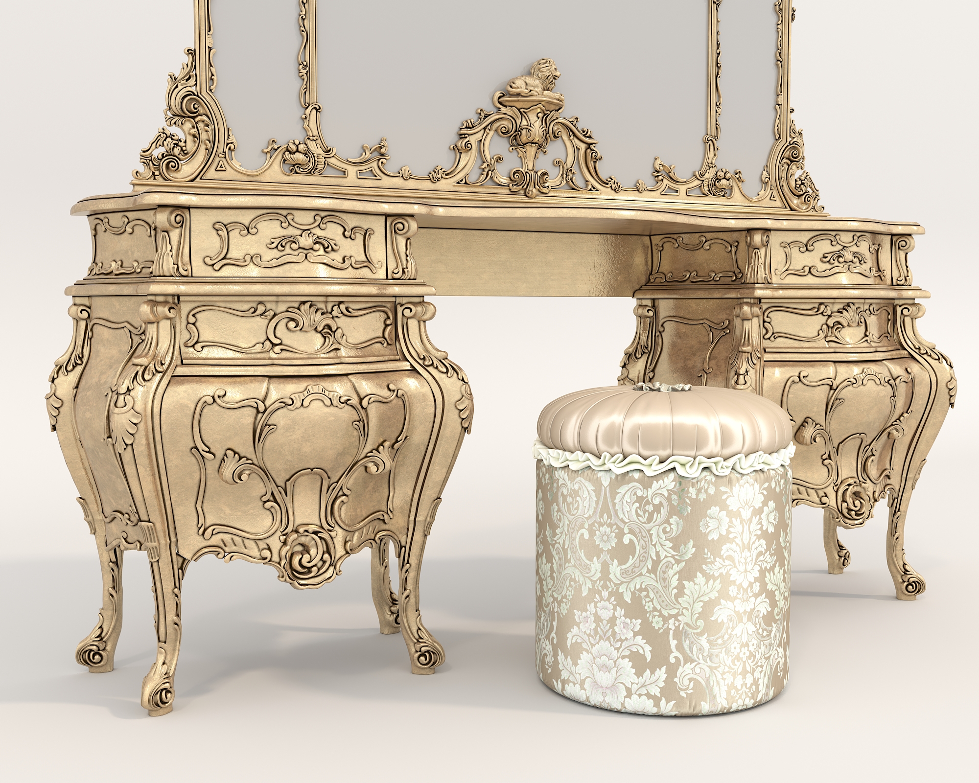 Classic European style Dressing Table 27 by nhattuankts | 3DOcean