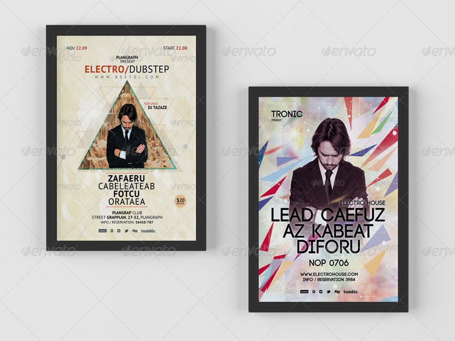 Flyer/Poster Frame Mockups, Graphics | GraphicRiver