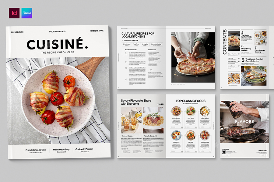 Cookbook Template, Print Templates | GraphicRiver