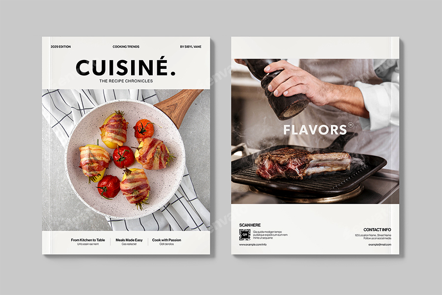 Cookbook Template, Print Templates | GraphicRiver