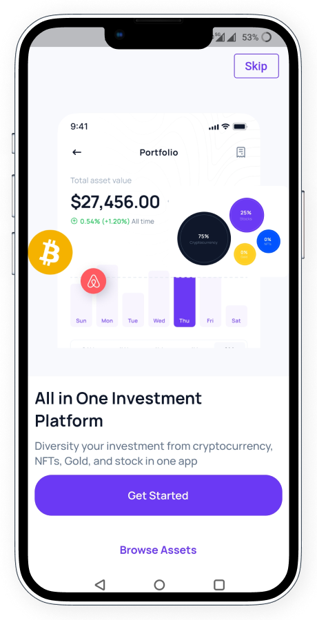 Crowwn - Online Multipurpose Investment Platform App - Crypto - Gold - NFT- Stock Market Flutter ...