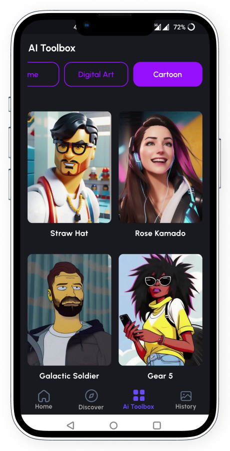 Artify - AI Image Generator App | AI Art Image Generator | Art Styles | AI Art Prompts | Flutter ...