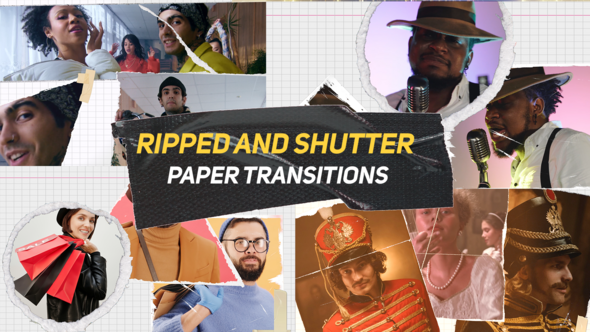 Ripped and Shutter Paper Transitions, After Effects Project Files ...