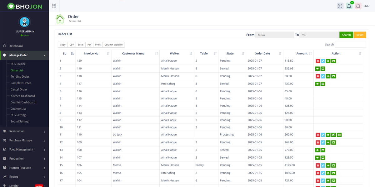 Bhojon - Best Restaurant Management Software with Restaurant Website by ...