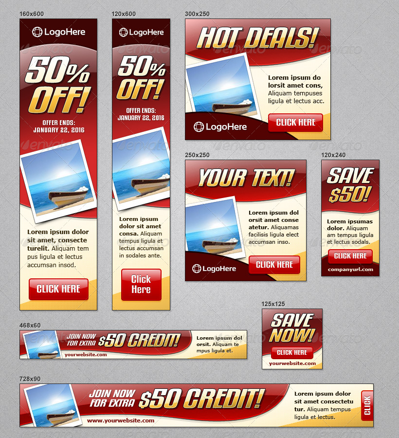 Promo Web Banners, Web Elements | GraphicRiver