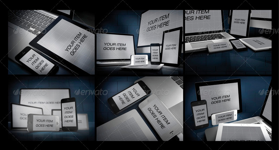 myResponsive screen mock-up V2, Graphics | GraphicRiver