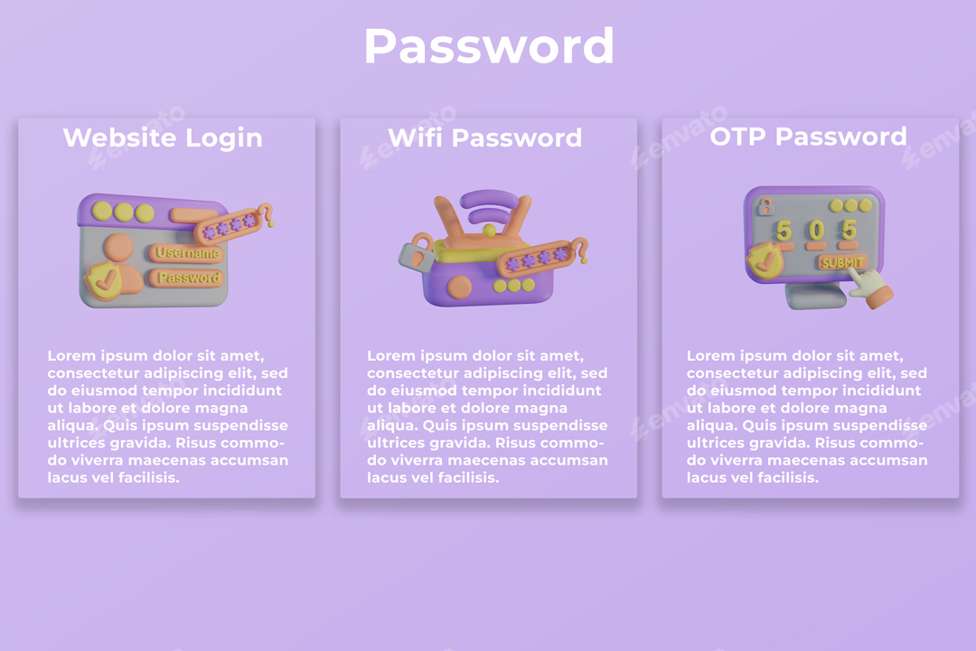 3D Password Icon, Graphics | GraphicRiver