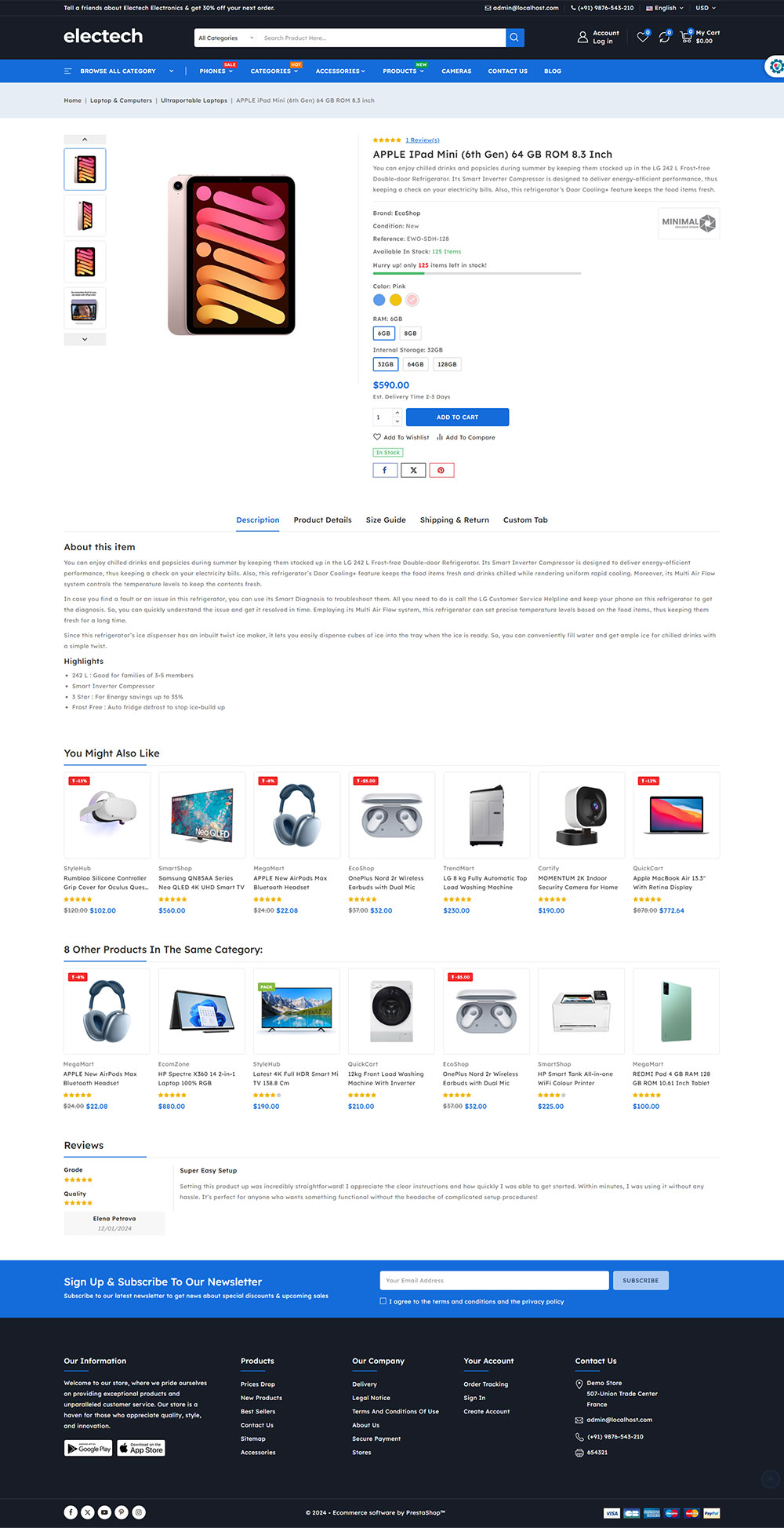 Electech - Electronics Mega Store Prestashop Responsive Theme by codezeel