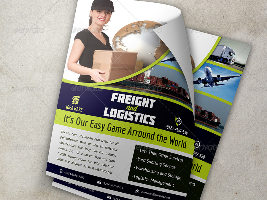 Freight / Shipment Services Flyer Vol.3, Print Templates | GraphicRiver
