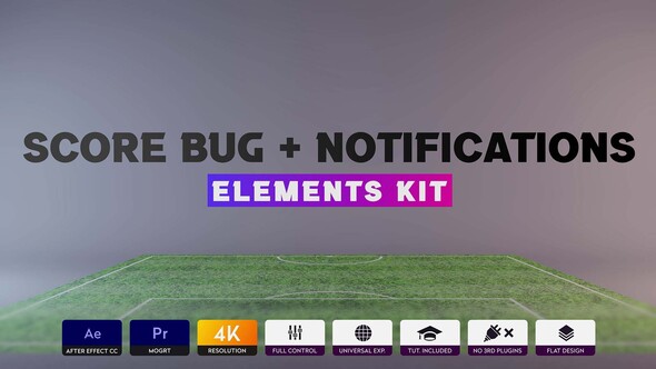 Soccer Broadcast Score Bug | MOGRT For Premiere Pro Files Included ...
