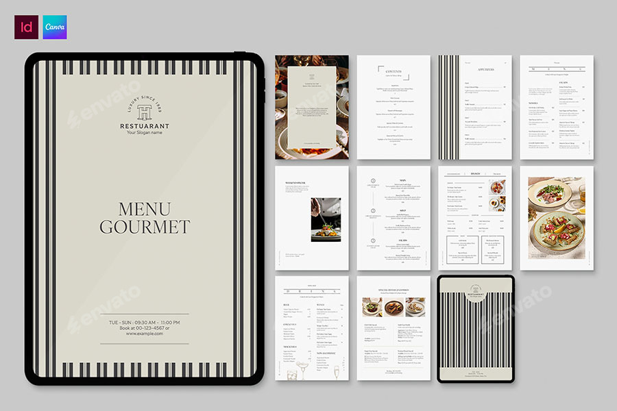 Digital Menu Template, Print Templates | GraphicRiver